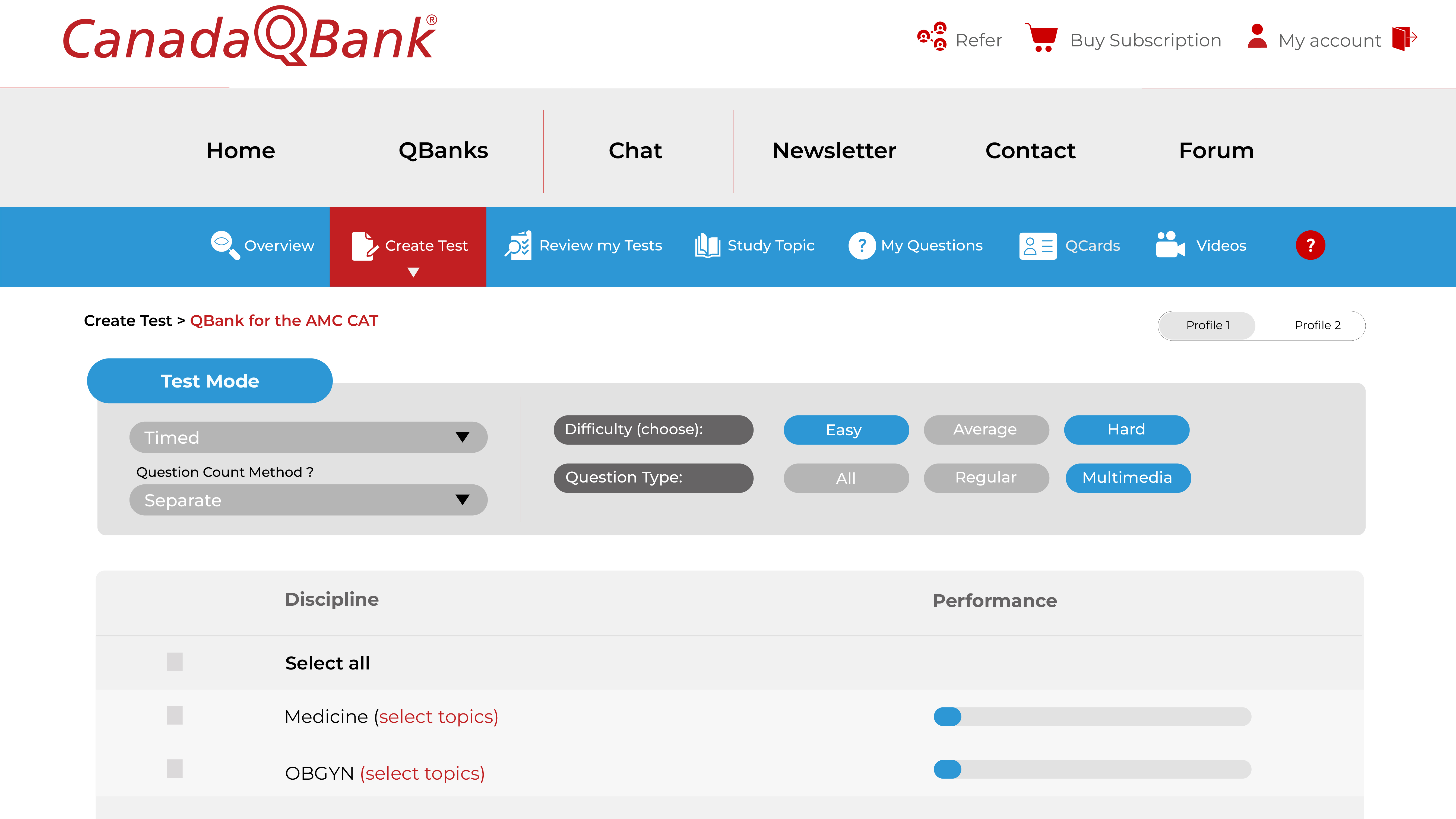AMC CAT Question Preparation Practice Exam | CanadaQBank