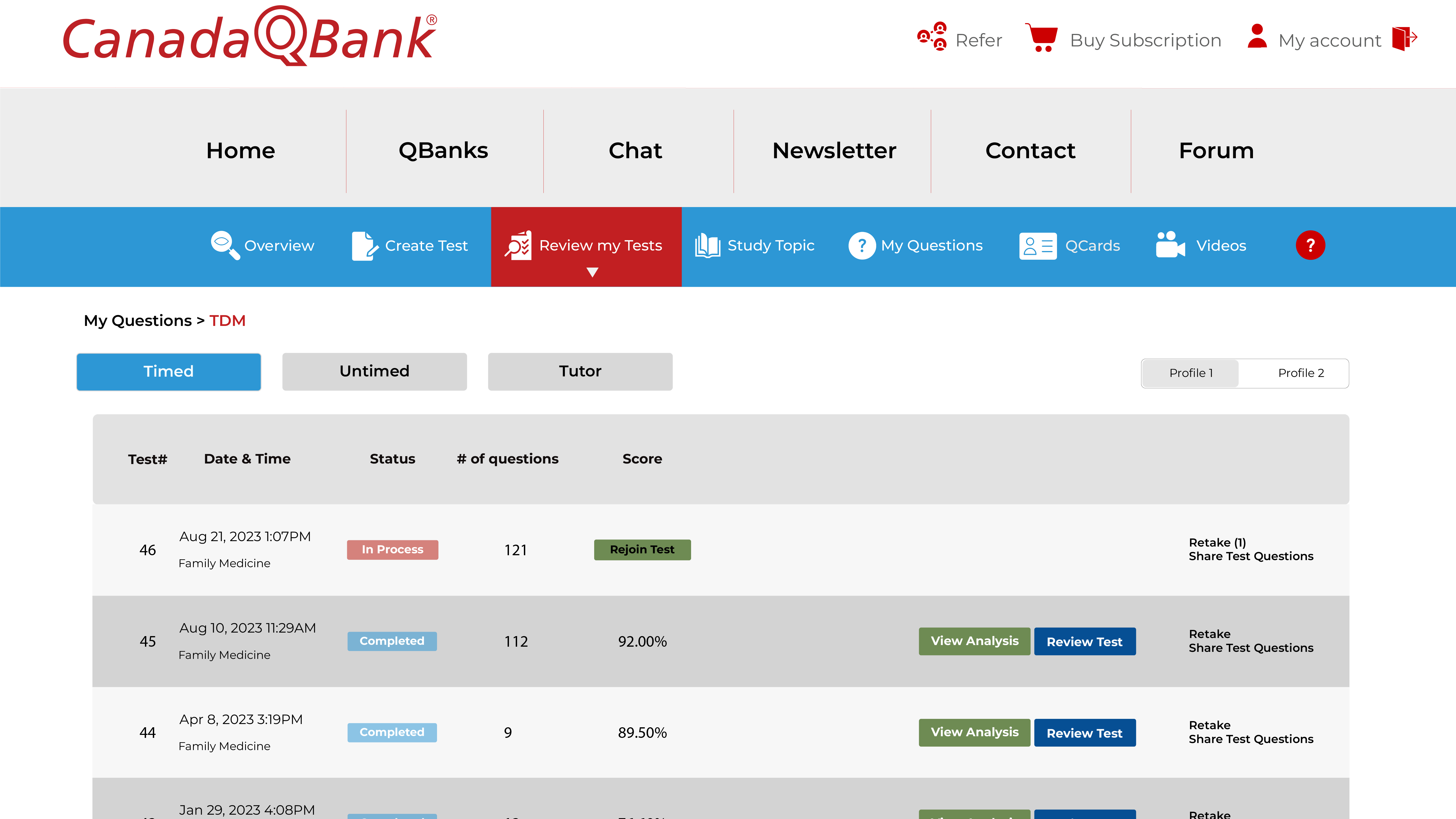 QBank for the TDM | CanadaQBank