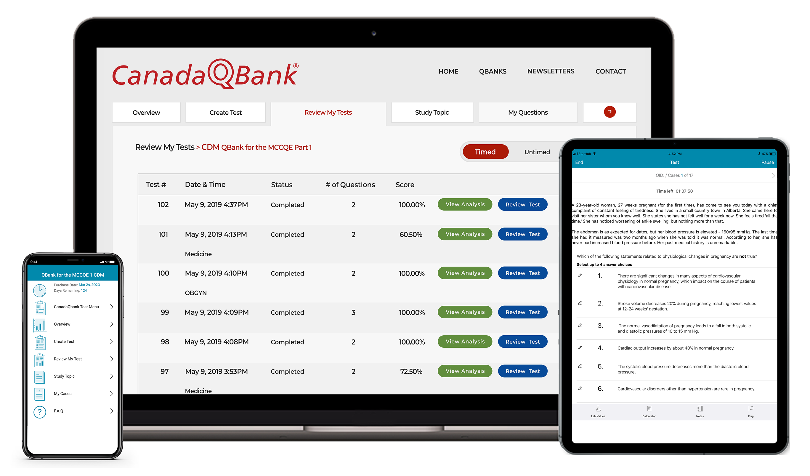 QBanks for the AMC CAT, MCCQE, PLAB, SMLE, USMLE