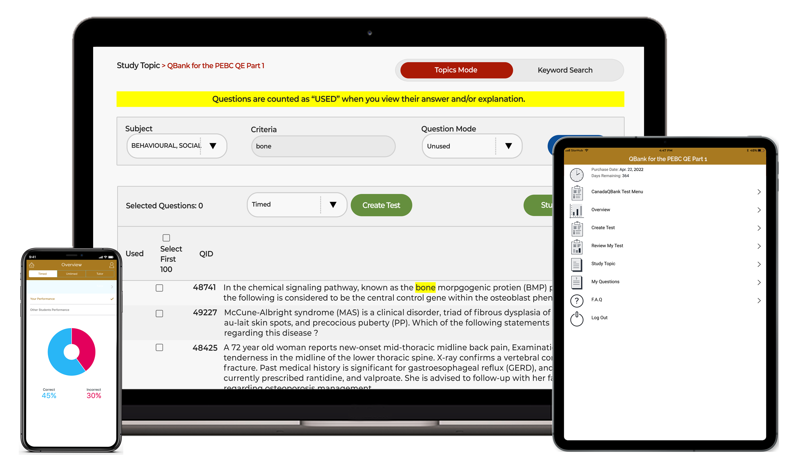 QBanks for the AMC CAT, MCCQE, PLAB, SMLE, USMLE