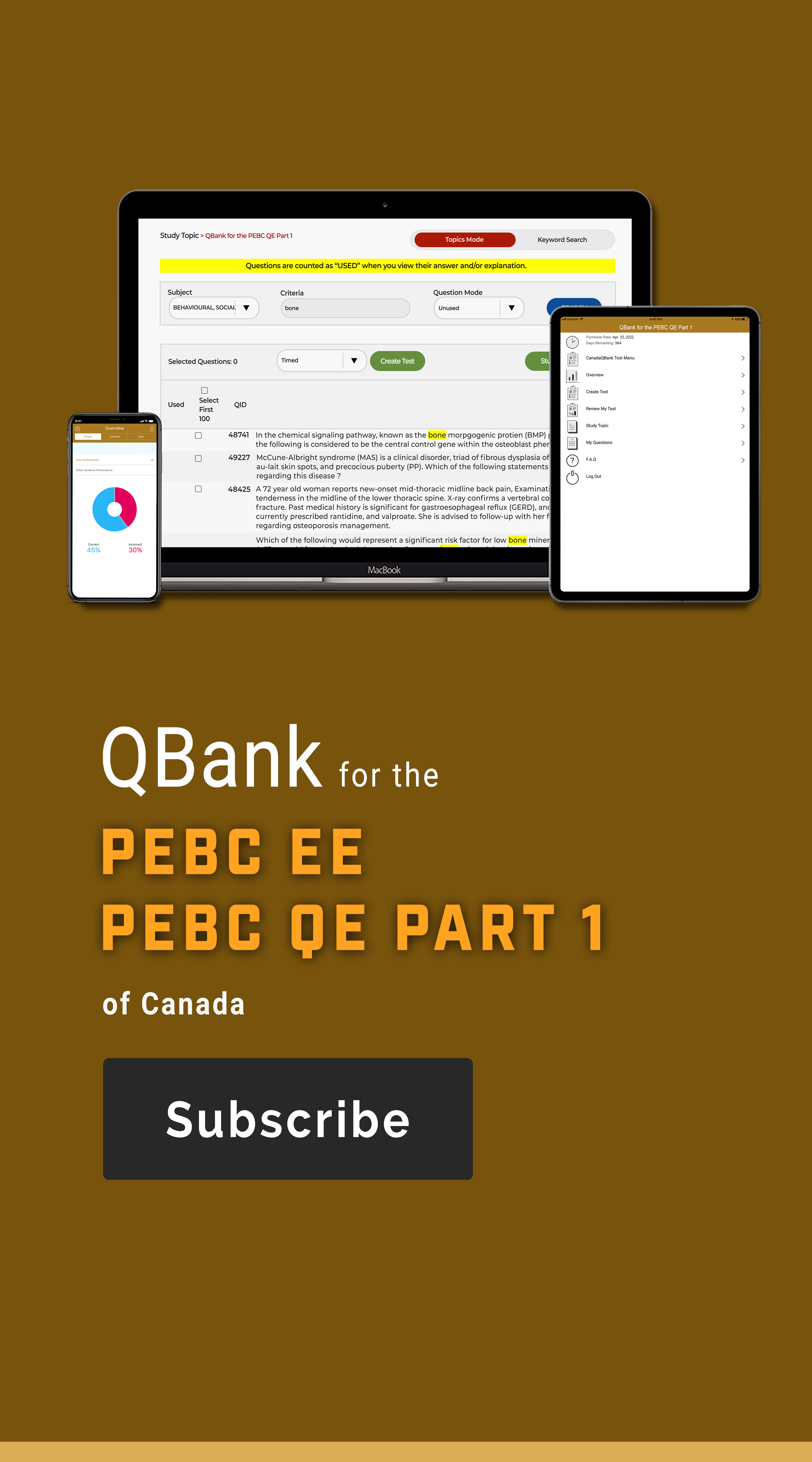 QBanks for the AMC CAT, MCCQE, PLAB, SMLE, USMLE