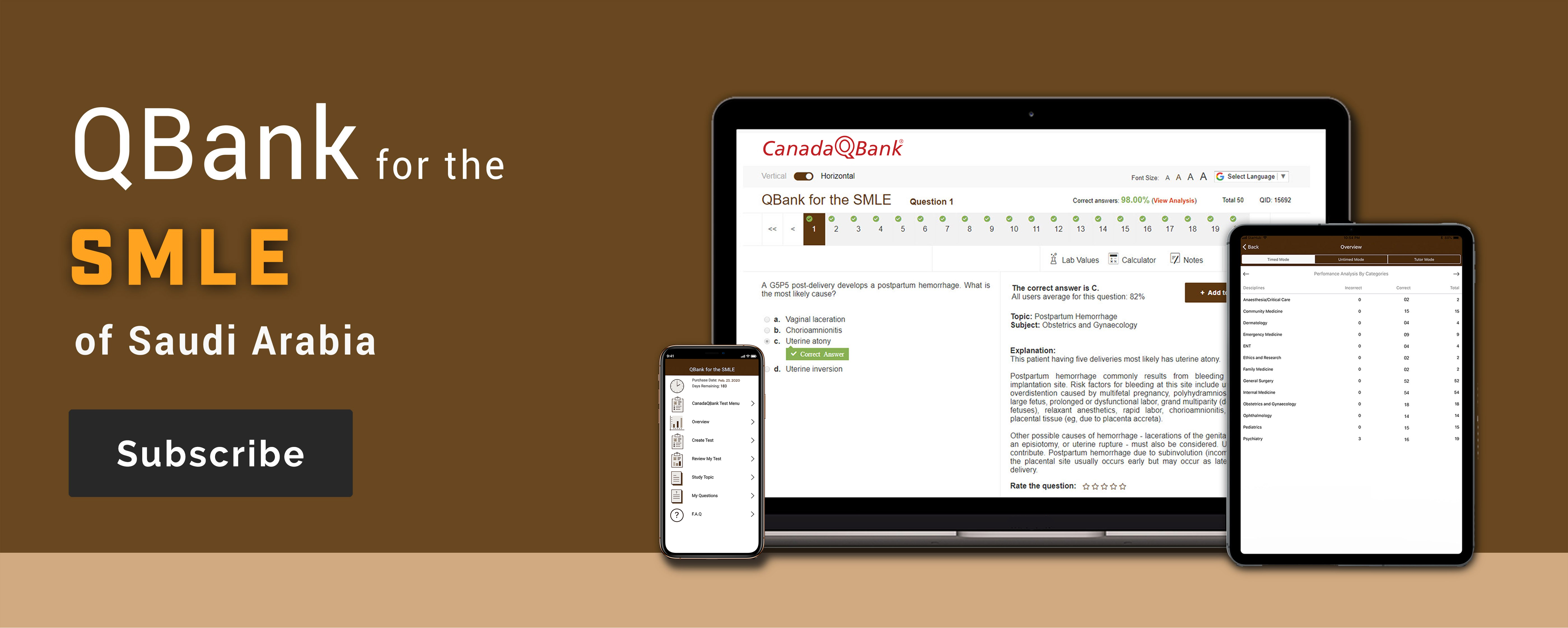 QBanks for the AMC CAT, MCCQE, PLAB, SMLE, USMLE