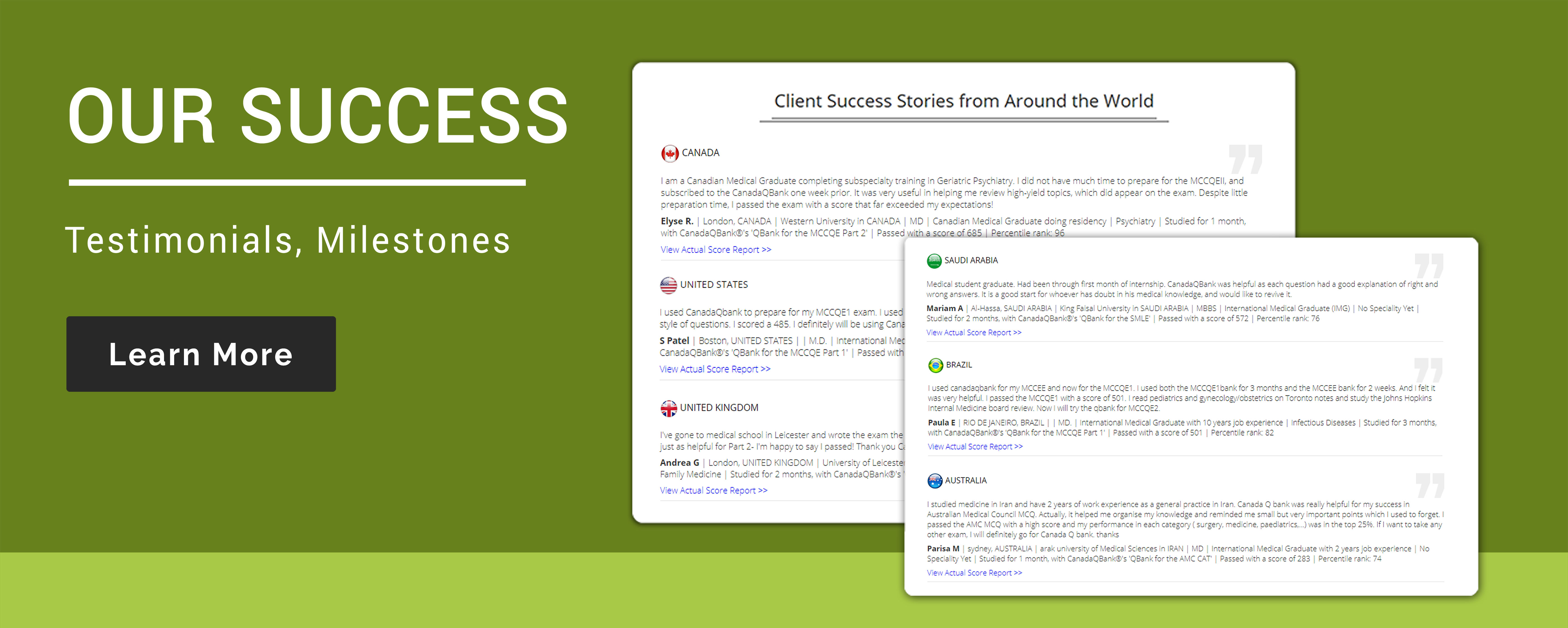 QBanks for the AMC CAT, MCCQE, PLAB, SMLE, USMLE