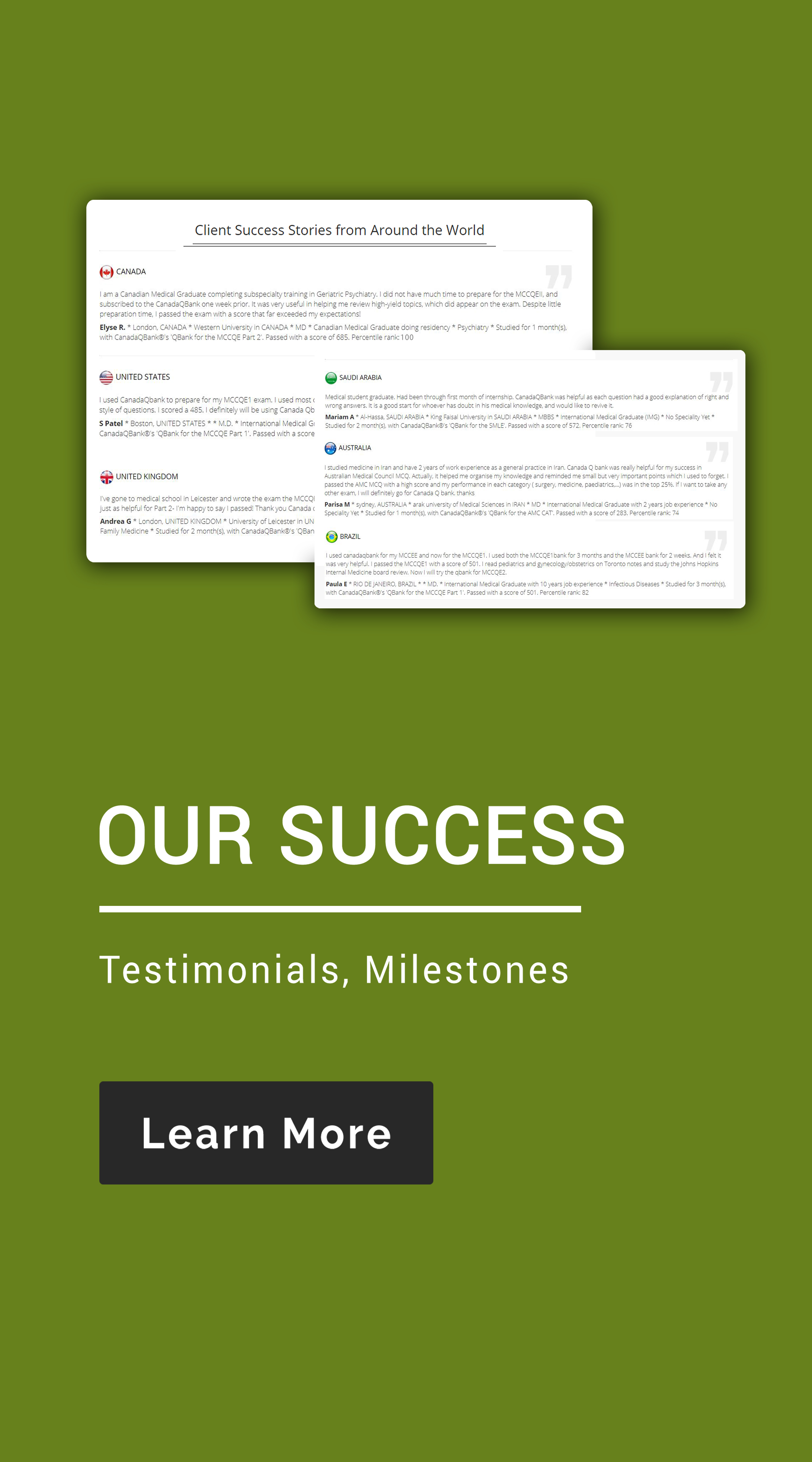 QBanks for the AMC CAT, MCCQE, PLAB, SMLE, USMLE